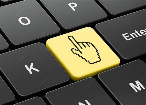 Computer Keyboard Background With Mouse Cursor Highlighting Social