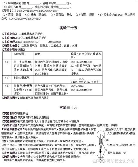 高中化学，课本实验总结，二轮复习必备！ 知乎