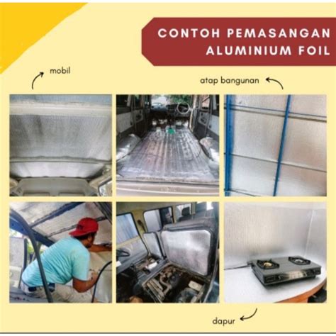 Jual Peredam Panas Kap Mesin Alumunium Foil Ukuran 1x1 Meter Shopee