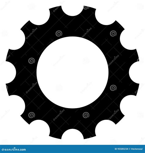 Gearwheel Gear Icon Settings Configuration Developement Pro Stock Vector Illustration Of