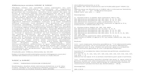Diferença Entre Mmc E Mdc [docx Document]