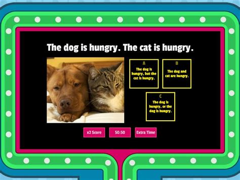 Practise Combining Sentences Gameshow Quiz