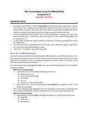 Assignment V Pdf Net Technologies Using C Prog Assignment