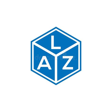 Laz Letter Logo Design On Black Background Laz Creative Initials