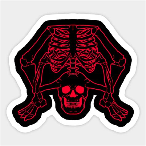 Bizarro Fiction Weirdcore Skull Skeleton Bizarro Fiction Sticker