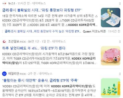 Kodex Kofr금리액티브합성 Etf 와 유사 Etf 간의 비교 분석