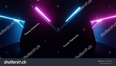 푸른색 보라색 배경의 3d 렌더링 사이버펑크 스톡 일러스트 2176029197 Shutterstock