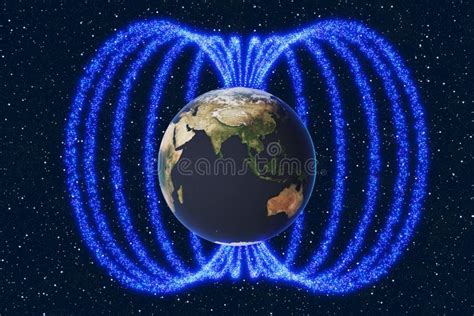 Illustration Of The Concept Of Geomagnetic Field And Reversals Of