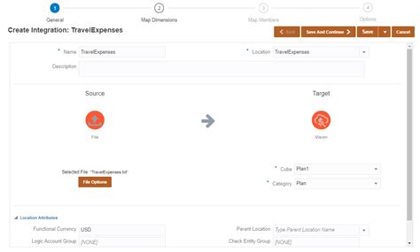 Loading Data Into Planning Using Data Integration