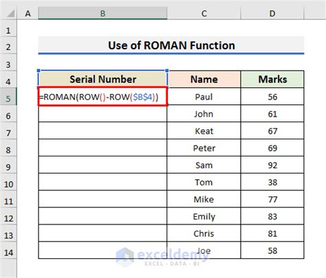 How To Add Automatic Serial Number With Formula In Excel