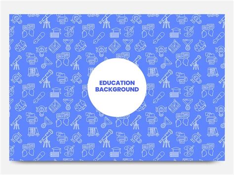 학교 교육 패턴 디자인 꾸준하고 학습 자료 디지털 일러스트 프리미엄 벡터