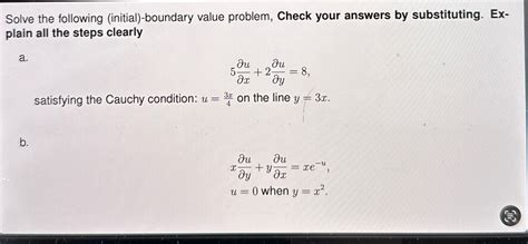 Solved Solve The Following Initial Boundary Value Problem