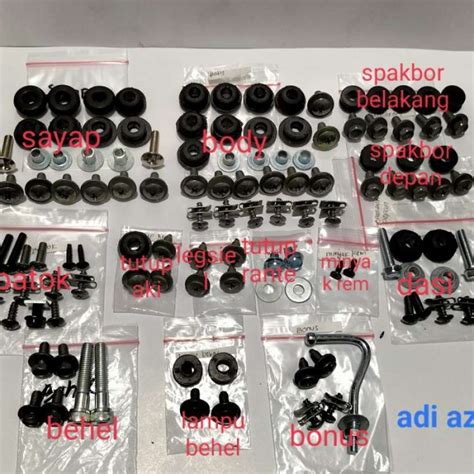 Promo Baut Mur Strup Karet Full Body Sayap Spakbor Dasi Batok F1ZR Fizr