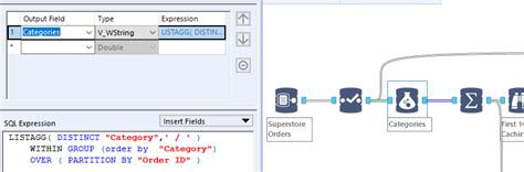 how to concatenate strings in snowflake with alteryx indb insights