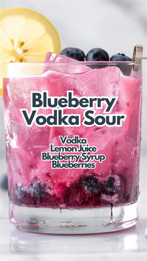 Blueberry Vodka Sour Recipe In 2024 Blueberry Vodka Yummy