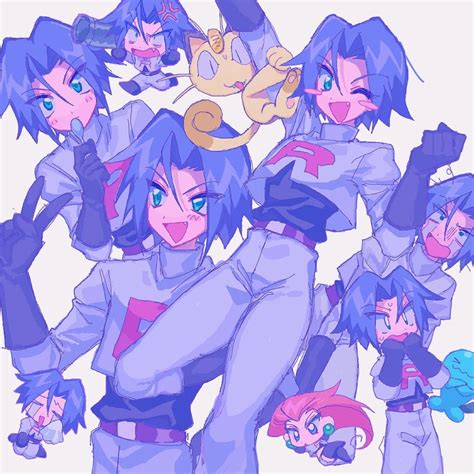 Jessie James Meowth And Wobbuffet Pokemon And 2 More Drawn By