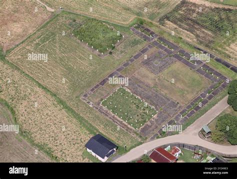 An Aerial Photo Shows Asuka Palace Sitei Which Comprises Asuka