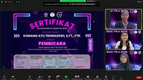 Feb Unud Gelar “workshop” Pengenalan Profesi Sertifikasi Dan Lisensi Emba