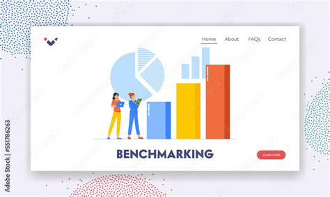 Benchmarking Landing Page Template Business Characters Testing And Measure Analysis Charts