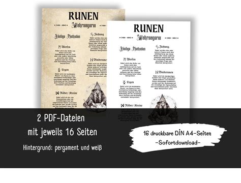 Seiten Runen Magie Basiswissen Runen Bedeutung Runenalphabet Runen PDF Wicca Magie