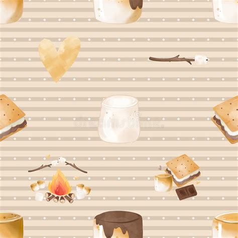 Seamless Repeating Pattern Baking With Love Stock Illustration