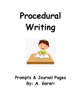 Procedural Writing Journal Prompts And Pages By Growing With Miss Gareri