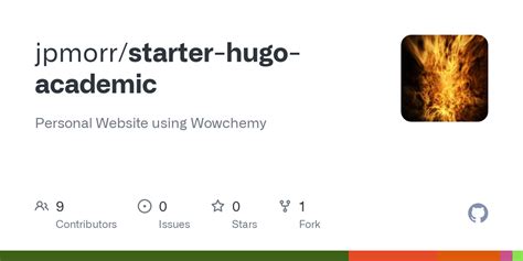 Github Jpmorrstarter Hugo Academic Personal Website Using Wowchemy