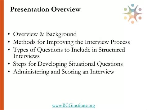 Developing Validating And Analyzing Structured Interviews Overview