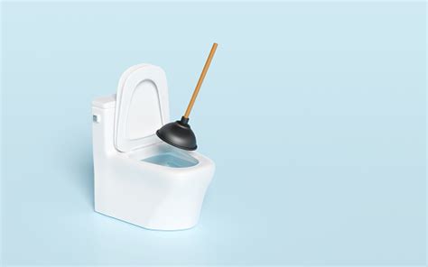 파란색 배경에 고립 된 화장실의 막힘을 청소하기위한 3d 플런저 청소 도구 장비 3d 일러스트 렌더링 3차원 형태에 대한 스톡 사진 및 기타 이미지 Istock