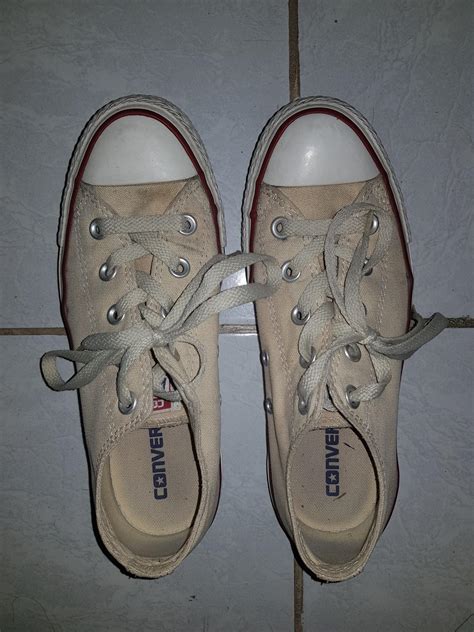 Converse Dirty White Sneakers Womens Fashion Footwear Sneakers On
