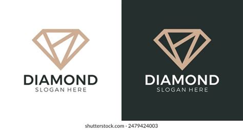 Luxurious Jewelry Logo Design Template Diamond Stock Vector Royalty