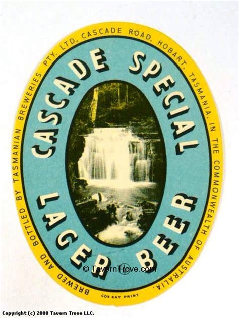 Item 46193 1960 Cascade Special Lager Beer Label