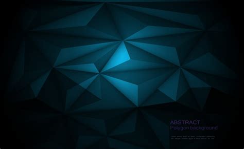 Abstract Blue Triangle Polygon Pattern Luxury Vector Image
