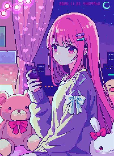 Nanami Yuki Yuki77mi Original 1girl Blue Bow Bow Cellphone City