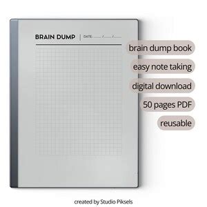 Brain Dump Template For Remarkable Eink Brain Dump Template Productivity Bundle For Remarkable