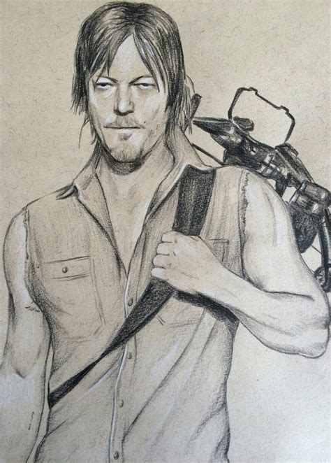 Daryl Dixon Walking Dead Drawings Walking Dead Fan Art Daryl Dixon Pencil Drawings Art
