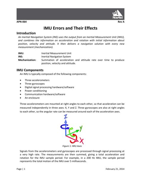 Imu Errors And Effects Inertial Navigation Systems Explained