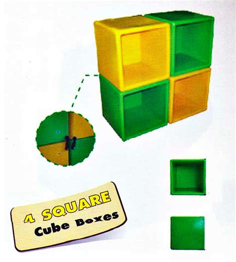 4 SQUARE CUBE BOXES Oceanplastic