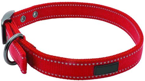 Reflective Heavy Duty Nylon Dog Collars Metal Buckle Eco Friendly 5