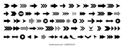 Set Arrows Black Icons Circle Arrows Stock Vector Royalty Free 2450903323 Shutterstock