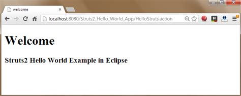 Struts2 Hello World Example In Eclipse Programming Languages Tutorials