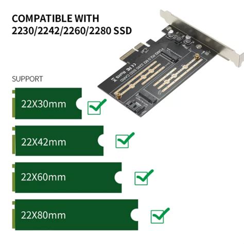 M.2 NVME ZU PCI-E X4 Erweiterungskarte SSD-Adapterkarte mit M.2 M-key B ...