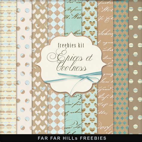 New Freebies Kit of Backgrounds Épices et Coolness Far Far Hill