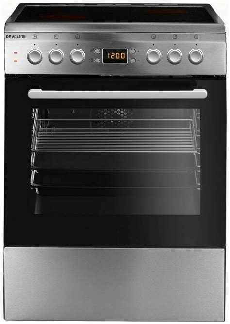 Davoline Κουζίνα 72lt με Κεραμικές Εστίες Π60εκ Inox Electricstores
