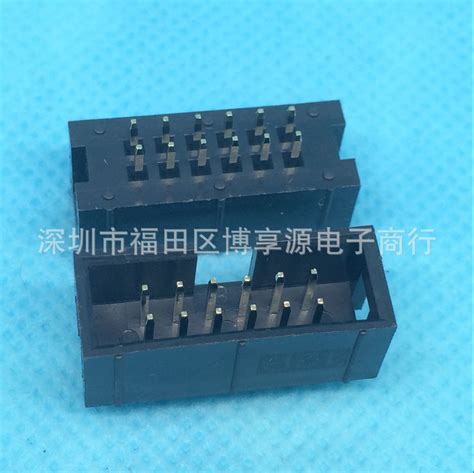 简牛12P直针DC3 12P简易座2 6插座2 54MM间距插板式IDC座ISP接口 阿里巴巴