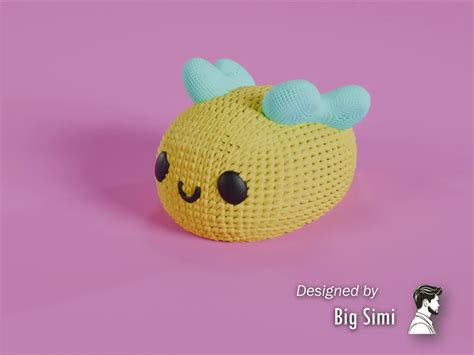 Cute Knitted Bee Keychain By Big Simi Makerworld Download Free 3d Models