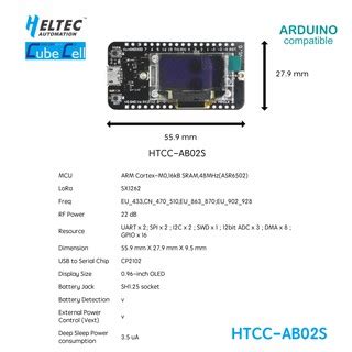 HTCC AB S CubeCell Heltec Arduino LoRa 開發板 蝦皮購物