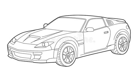 Sporty Car Bumblebee Vehicle Mode Transformers Outline Drawing Coloring Page For Playtime Fun