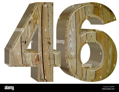 Numeral 46 Forty Six Isolated On White Background 3d Render Stock