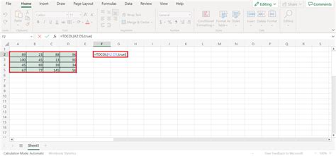 How To Use The Tocol Function In Excel Sheetaki